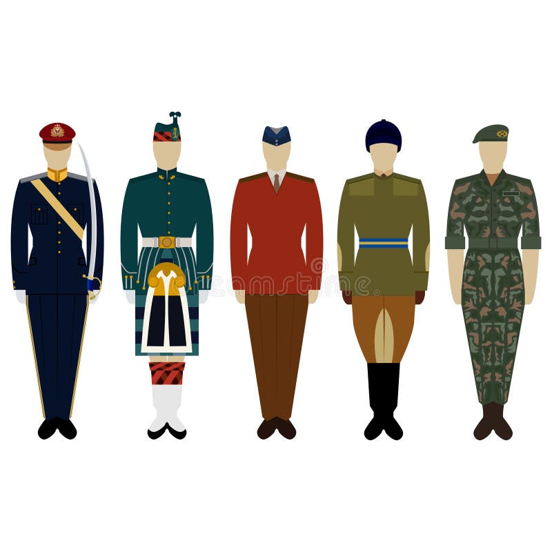 Uniformen Van Het Britse Leger Sinds 2000 Vector Illustratie ...