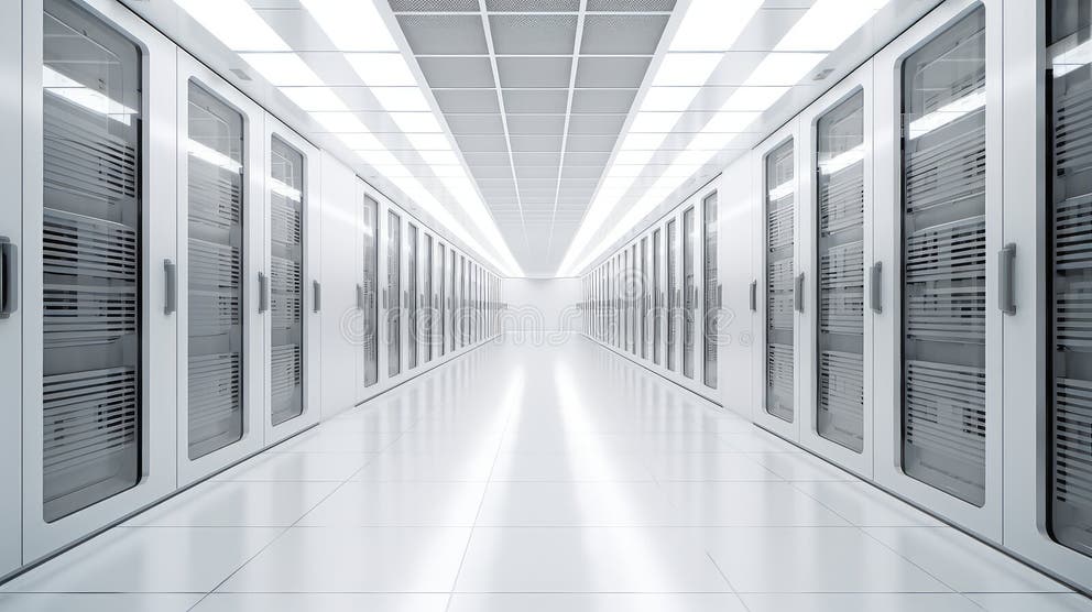 Uniformity Data Center White Stock Illustration - Illustration of ...