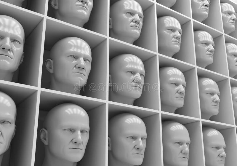 Uniformity stock photo. Image of loneliness, humanity - 52519714