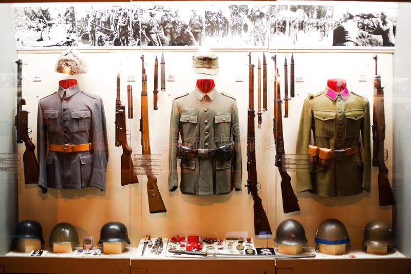 Uniforms on Display in Museum Editorial Stock Image - Image of rusty ...