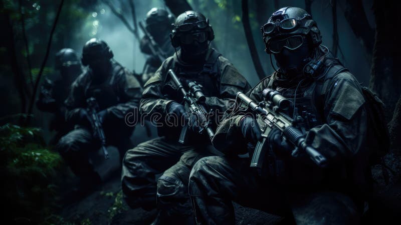 Uniforms military black stock illustration. Illustration of special ...