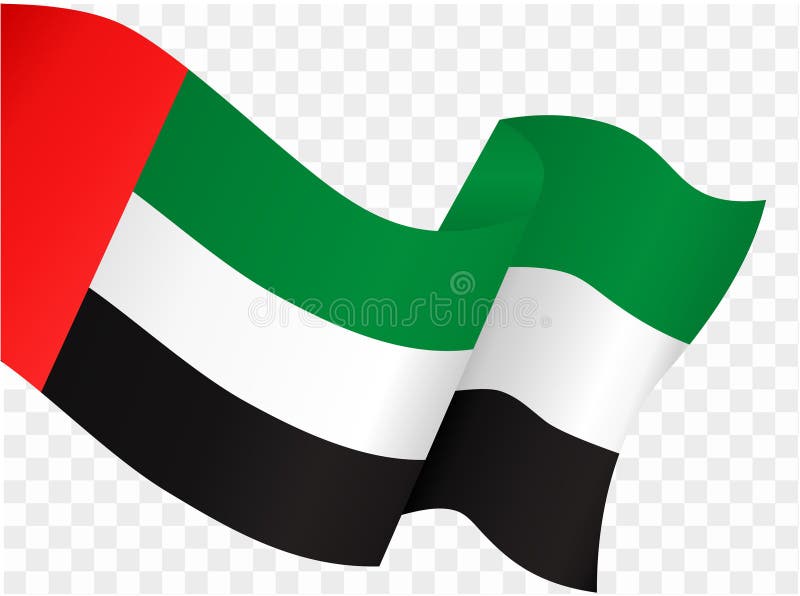 Uniited Arab Emirates or Uae Flag Wave Isoliert Auf Pnng Oder ...