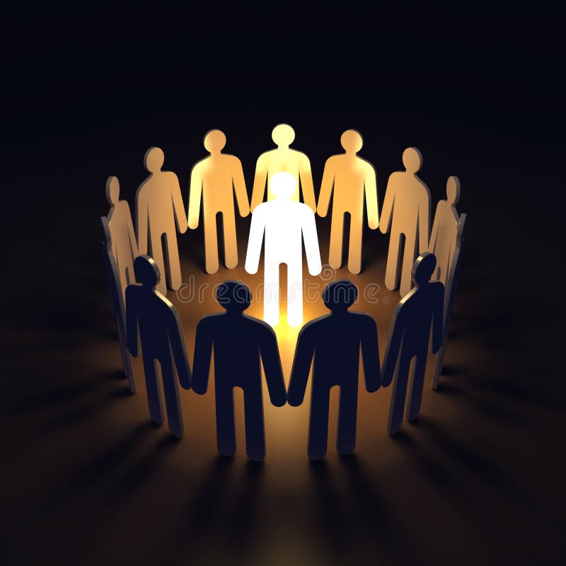 Unik lysande man stock illustrationer. Illustration av affär - 20932532