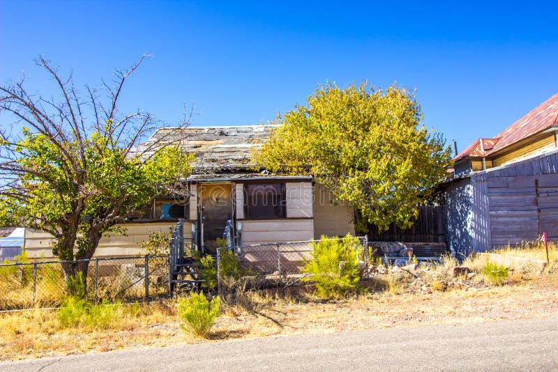 Uninhabitable One Story Home in Complete Disrepair Stock Image - Image ...