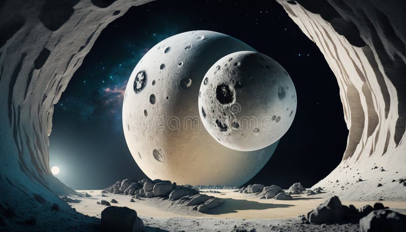 Uninhabited Planets in the Galaxy, Generative Ai Stock Illustration ...