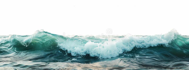 Uninterrupted Ocean Wave in Panoramic View Stock Image - Image of ...