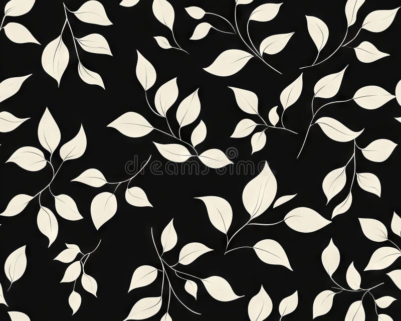 An Uninterrupted Pattern of Geometric Leaves, Featuring a Modern ...