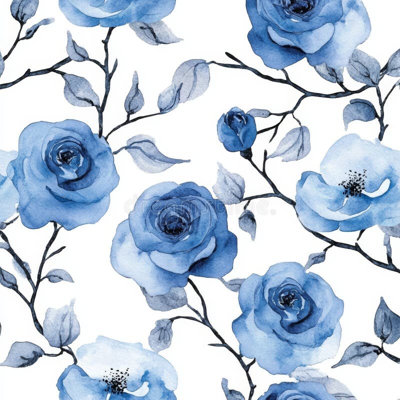 An Uninterrupted Pattern of Vintage Roses, Suitable for Elegant Textile ...