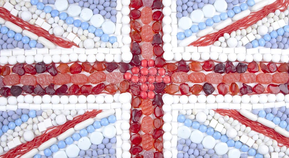Union Flag Candy stock image. Image of sweet, golden - 24680227