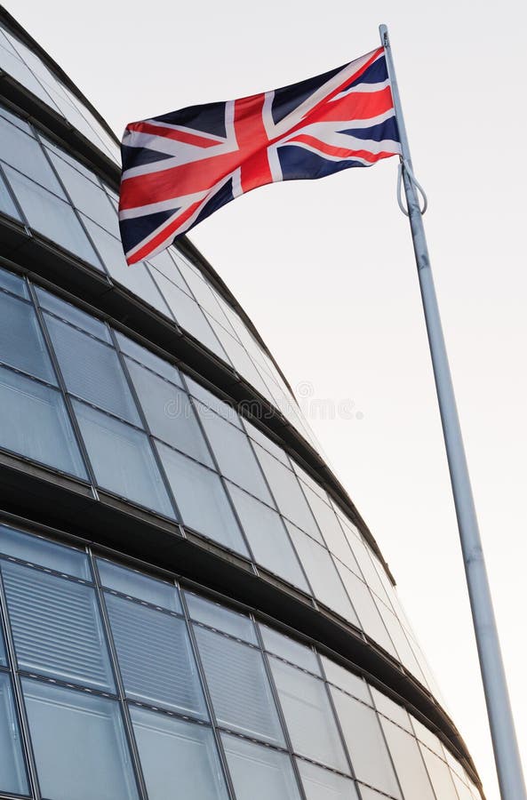 The Union Flag and London City Hall Stock Image - Image of blue, hall ...
