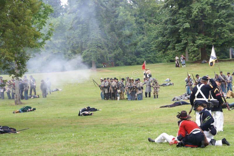 Union Infantry Line Advancing Editorial Stock Photo - Image of american ...