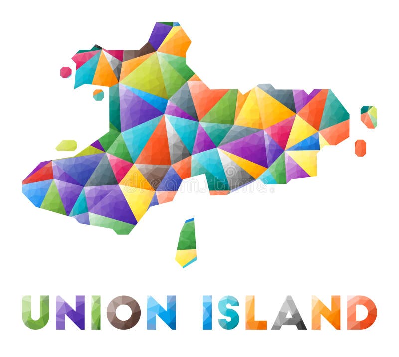 Union Island - Colorful Low Poly Island Shape. Stock Vector ...