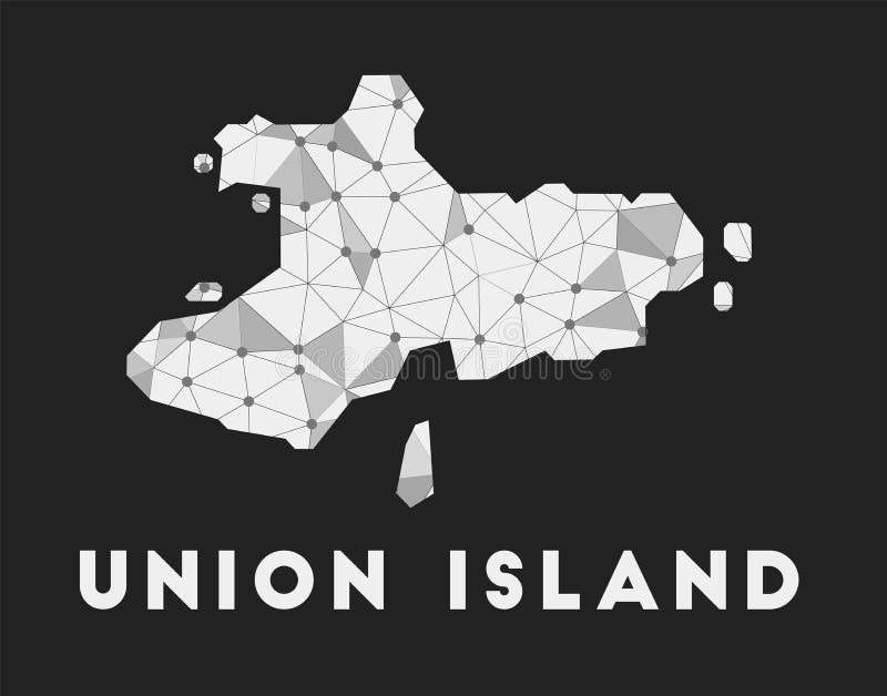 Union Island - Communication Network Map of. Stock Vector ...