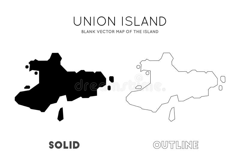 Union Island map. stock vector. Illustration of kingstown - 155705237