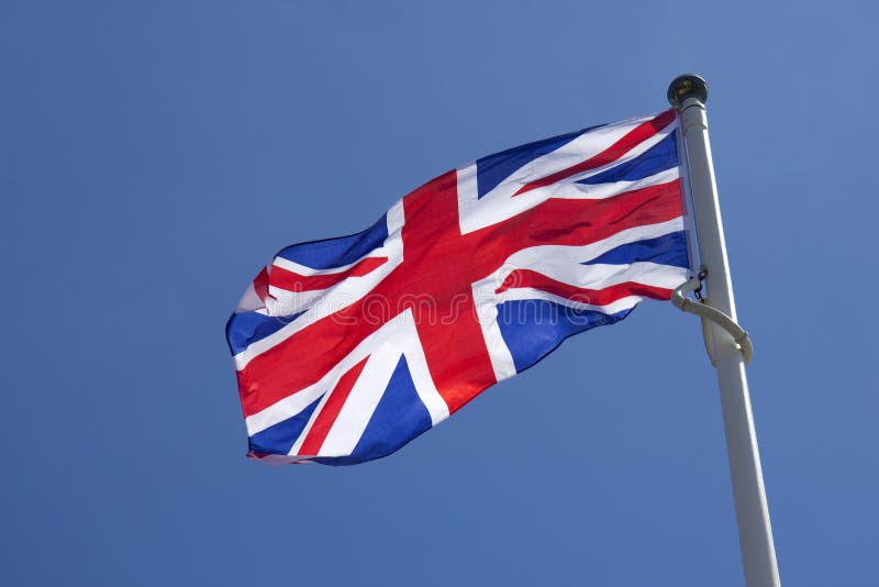 Union Jack Against Blue Sky Stock Image - Image of blue, symbolic: 15138901
