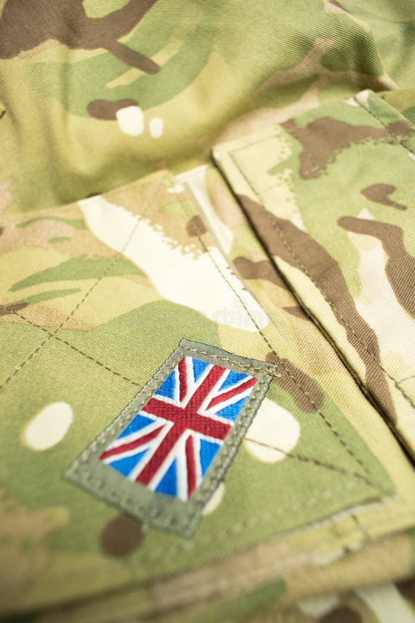 Union Jack / Union Flag Arm Badge on a British Army Uniform Stock Image ...