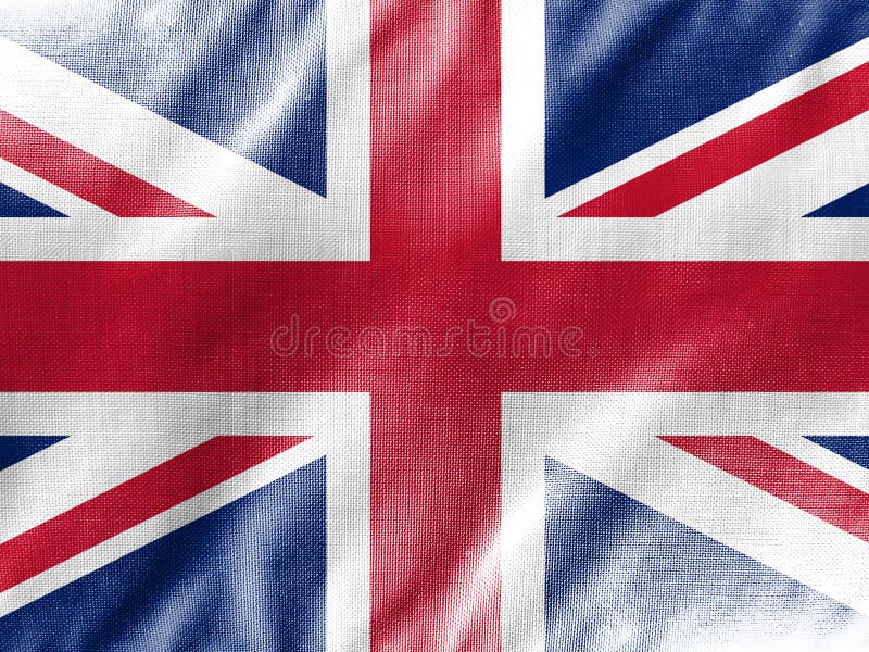 The Union Jack Flag is Made from Fabric Patterns. Concept Map Depicting ...