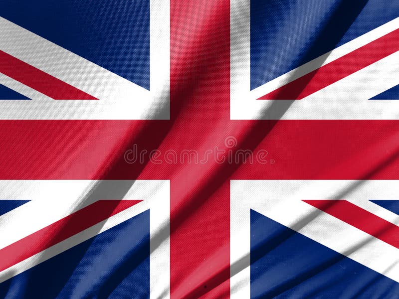 The Union Jack Flag is Made from Fabric Patterns. Concept Map Depicting ...