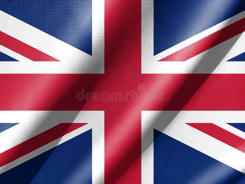 The Union Jack Flag is Made from Fabric Patterns. Concept Map Depicting ...