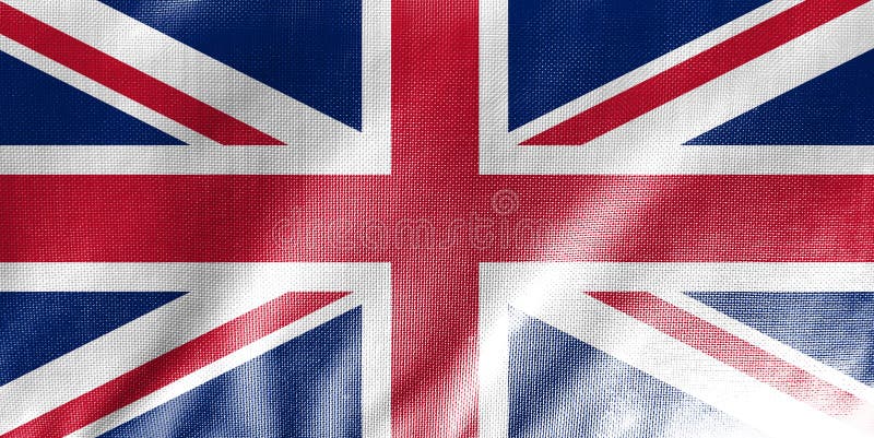 The Union Jack Flag is Made from Fabric Patterns. Concept Map Depicting ...