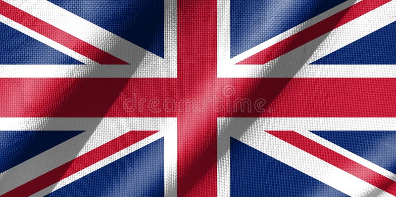 The Union Jack Flag is Made from Fabric Patterns. Concept Map Depicting ...