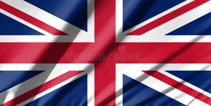 The Union Jack Flag is Made from Fabric Patterns. Concept Map Depicting ...