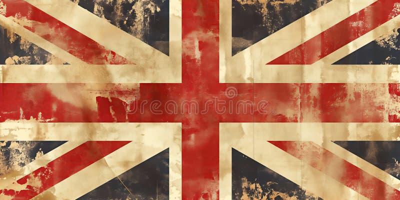 Union Jack Flag Retro Grunge Design Stock Illustration - Illustration ...