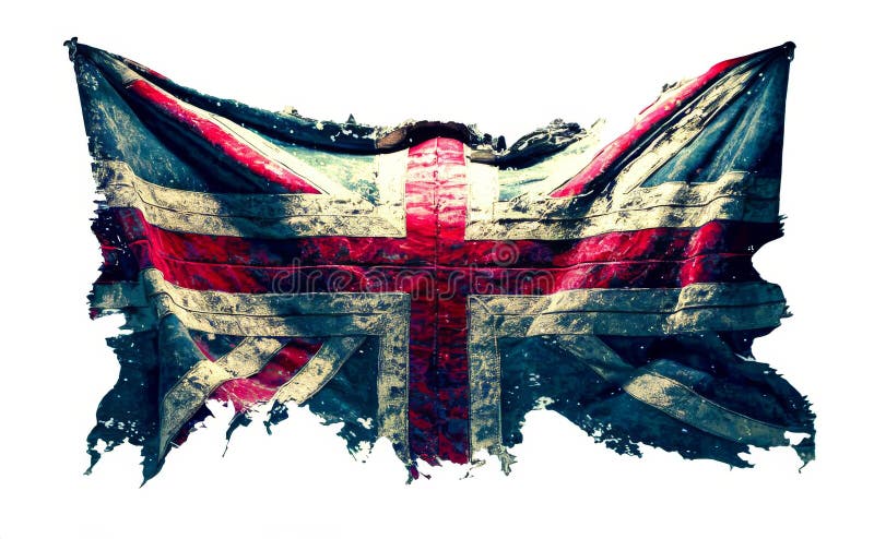 Union Jack Flag Retro Grunge Design Stock Illustration - Illustration ...