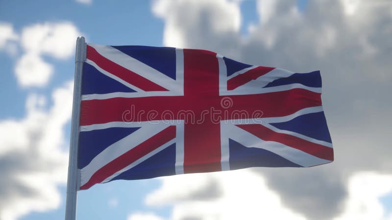 Union Jack Flag of the United Kingdom Proudly Fluttering in the Wind ...