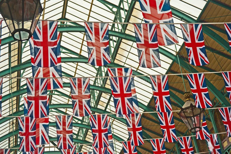 Union Jack Flags in Silver Jubilee Stock Image - Image of union, roof ...