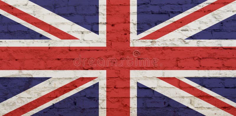 Union Jack Painted Onto a Brick Wall Stock Illustration - Illustration ...
