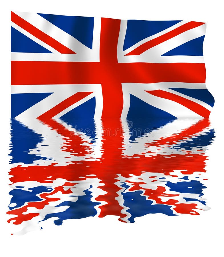 Union Jack Reflection stock illustration. Illustration of patriotic ...