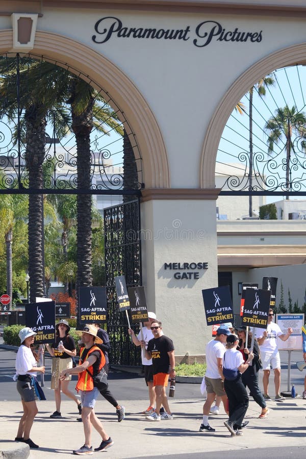 Union Members Walk the Picket Line in Support of the SAG-AFTRA and WGA ...