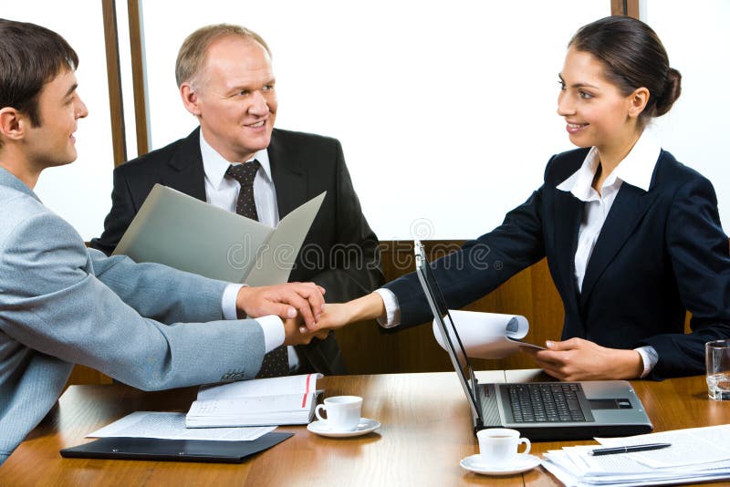 Successful cooperation stock photo. Image of male, contract - 9927770