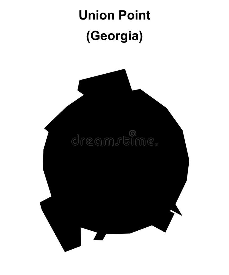 Union Point outline map stock illustration. Illustration of boundary ...
