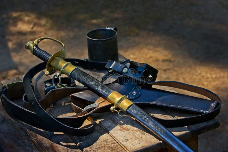 Union solder weapons stock image. Image of scabbard, pistol - 27113347