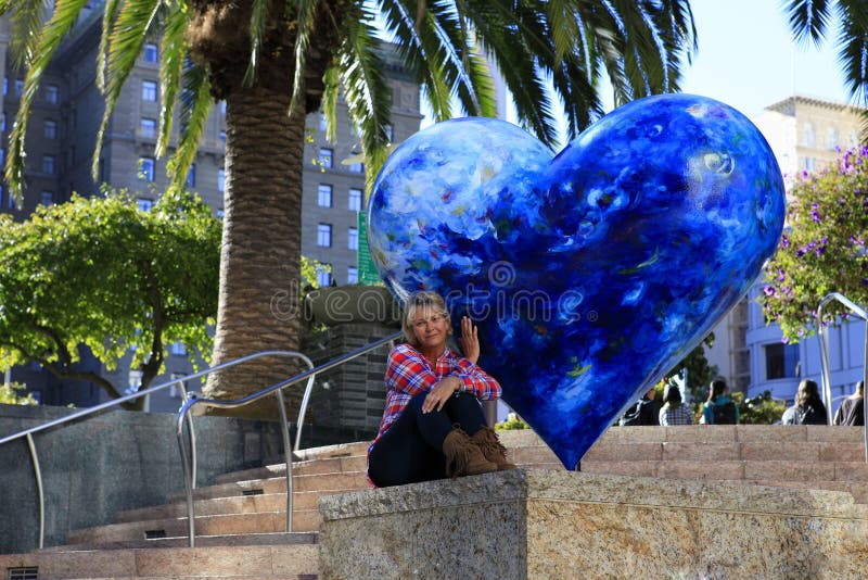 Union Square Park in San Francisco with Hart on Display Stock Image ...