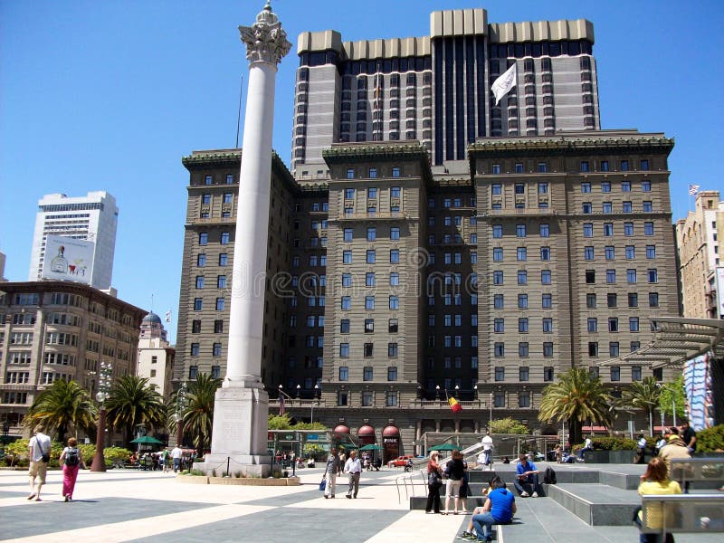 Union Square City Life in Downtown San Francisco Stock Image - Image of ...