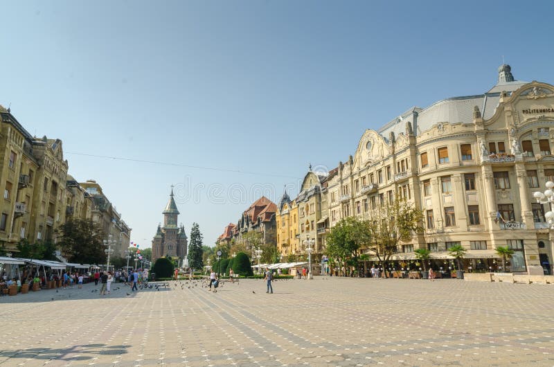 Union Square Timisoara editorial image. Image of cityscape - 79640540