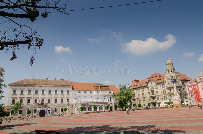 Union Square Timisoara editorial stock photo. Image of cityscape - 79656008