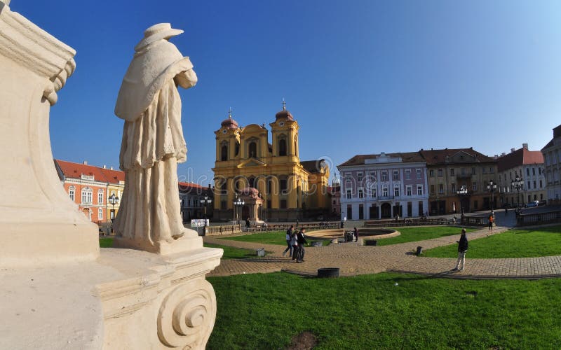 Union Square, Timisoara, Romania Stock Image - Image of circle, people ...
