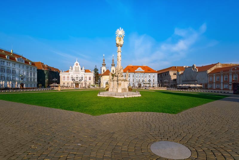 Union Square in Timisoara stock photo. Image of settlement - 148564754
