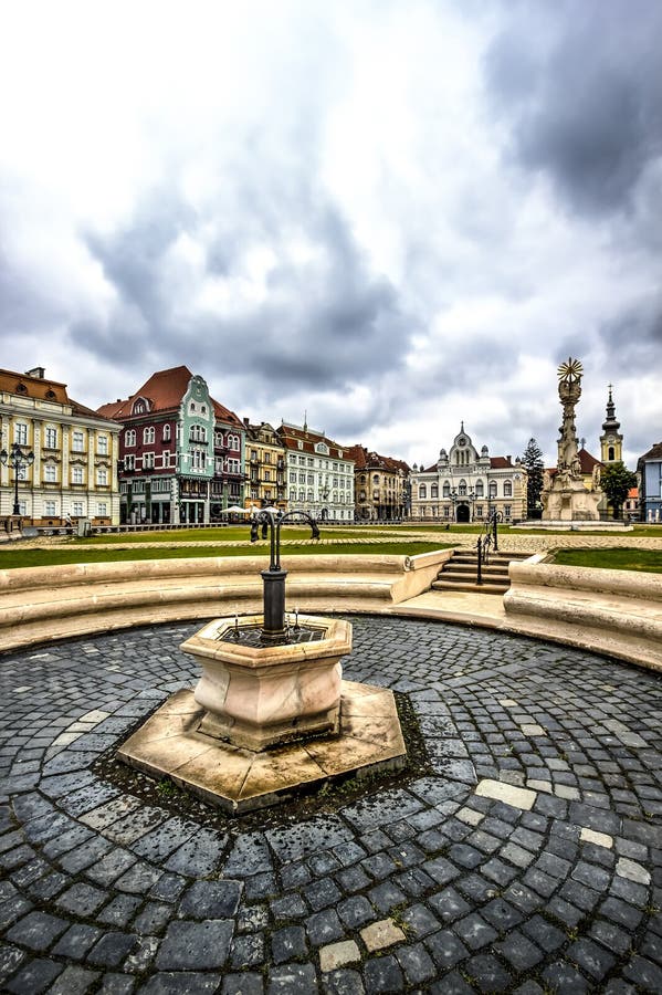 Union Square, Timisoara, Romania Stock Image - Image of circle, people ...