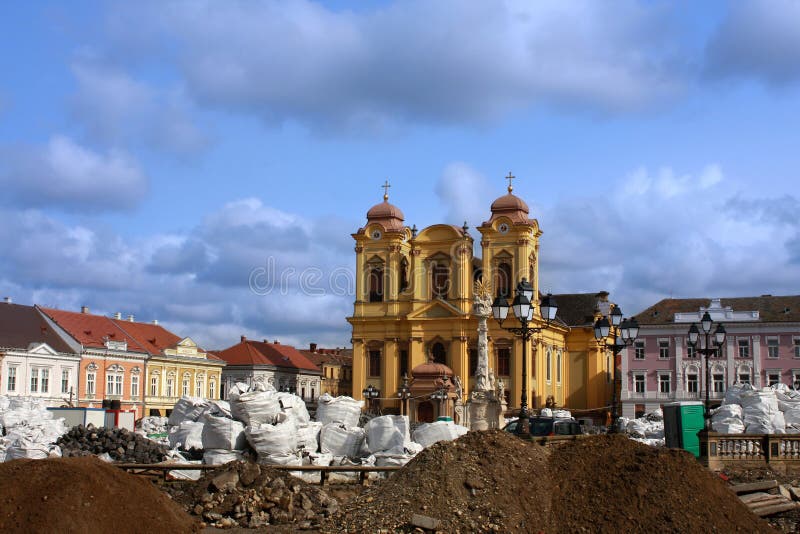 Union Square (Unirii Square) in Timisoara, Romania Stock Photo - Image ...