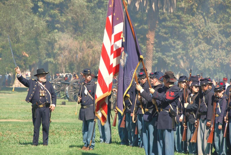 Union Troops Prepare To Fight in the Civil War Editorial Photography ...