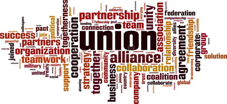Union word cloud stock vector. Illustration of organization - 261455907