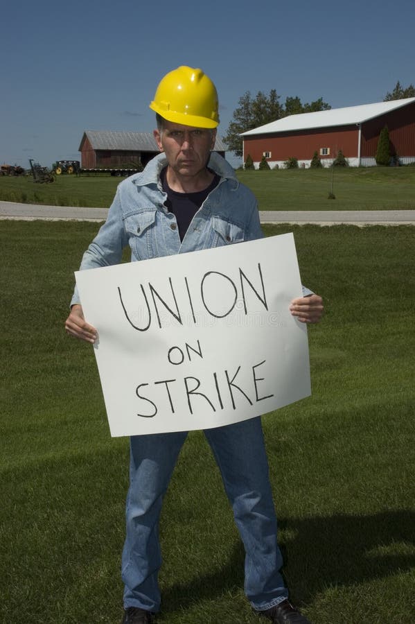 Union worker on Strike stock image. Image of unhappy - 10720123