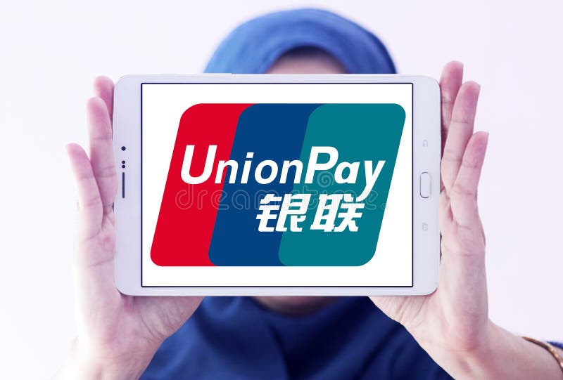 UnionPay logo zdjęcie editorial. Obraz złożonej z gatunki - 93290896