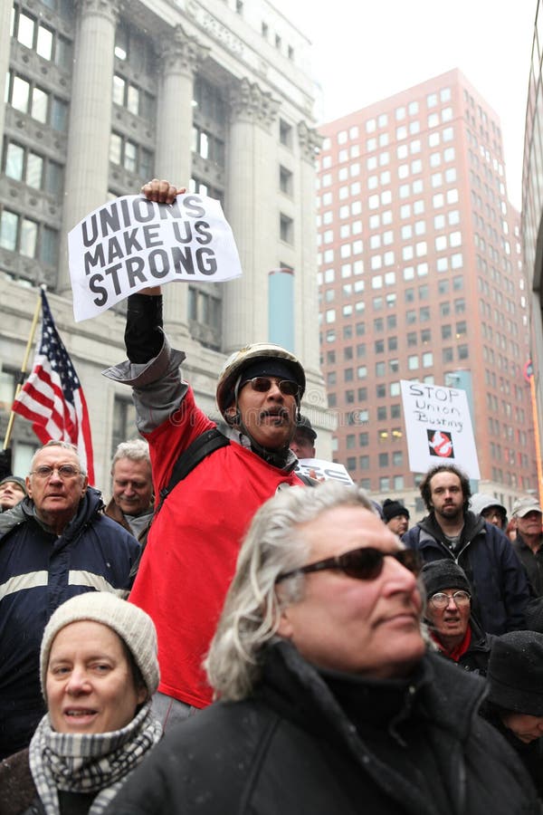 Unions Make Us Strong Rally Editorial Photography - Image of culture ...