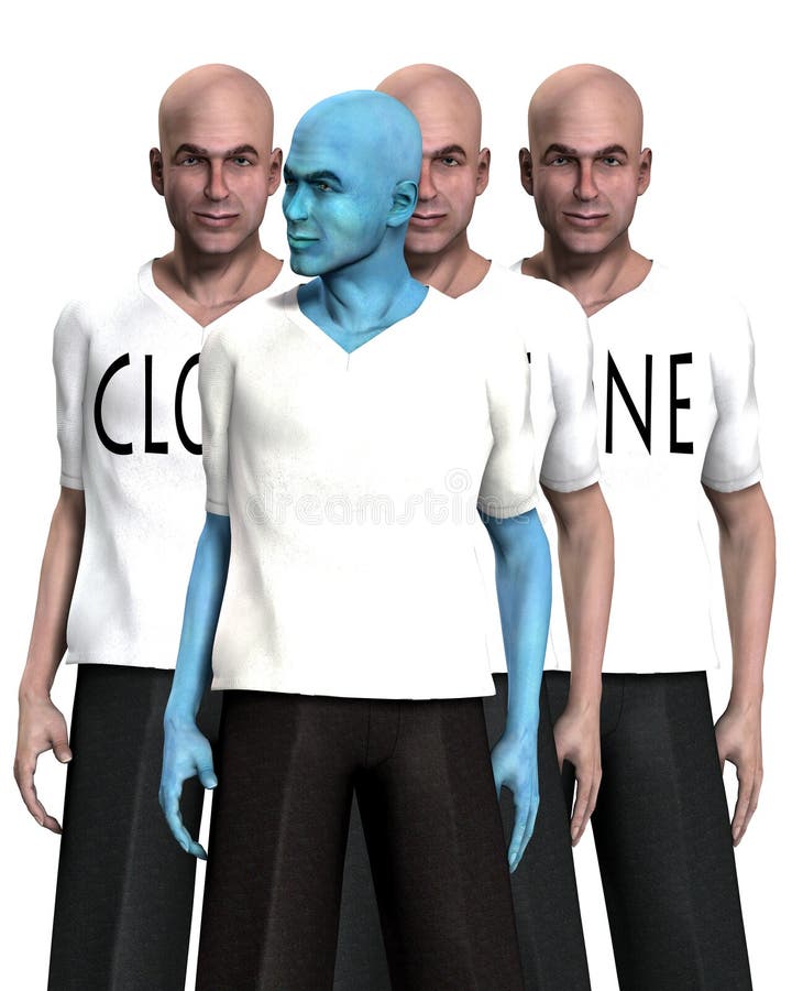 Unique 1 stock illustration. Illustration of cloned, blue - 3532235